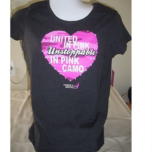 Susan G Komen | Tops | United In Pink Unstoppable Camo Heart Szl Nwt ...